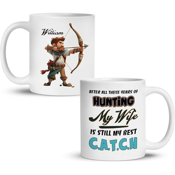 Customized Deer Hunting Mug Gift For Hunter, Unique Hunting Coffee Mug ...