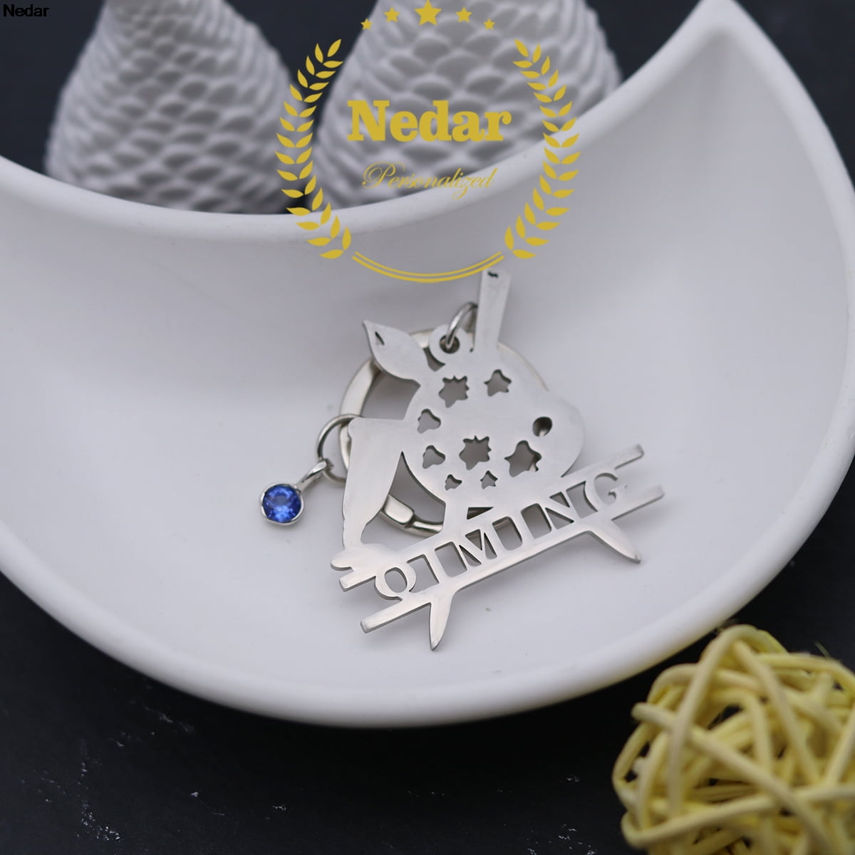 Customized Drawing Board Art Stainless Steel Palette Birthstone Keyring ...