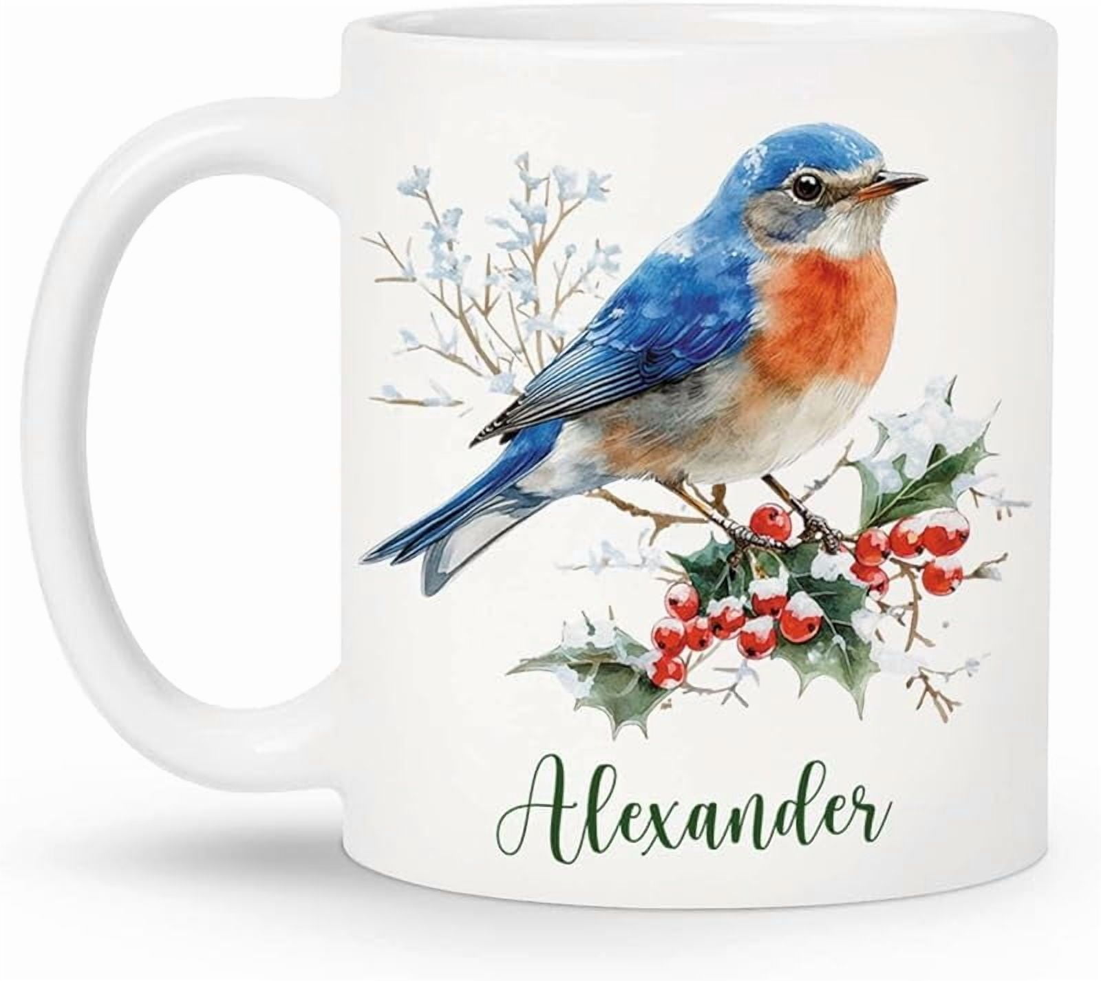 Customized Eastern Bluebird Ceramic Cup 11oz 15oz, Custom Unique Name ...