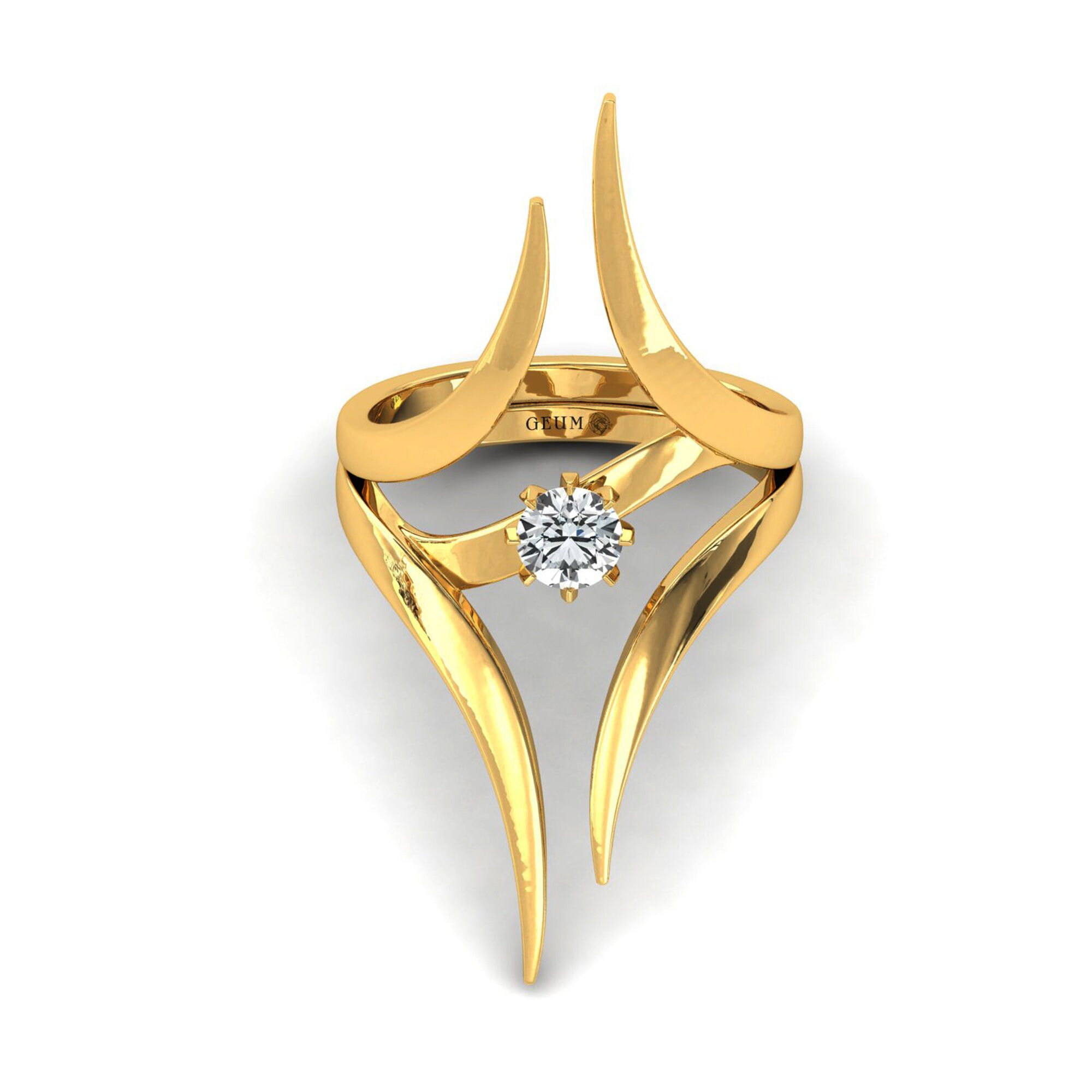 Customized Engagement Ring, Real White Diamond Gold Ring,10kt 14kt 18Kt ...