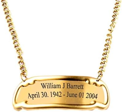 Customized Engraved Brass Name Tag for Cremation Urn, Hanging Name Tag ...