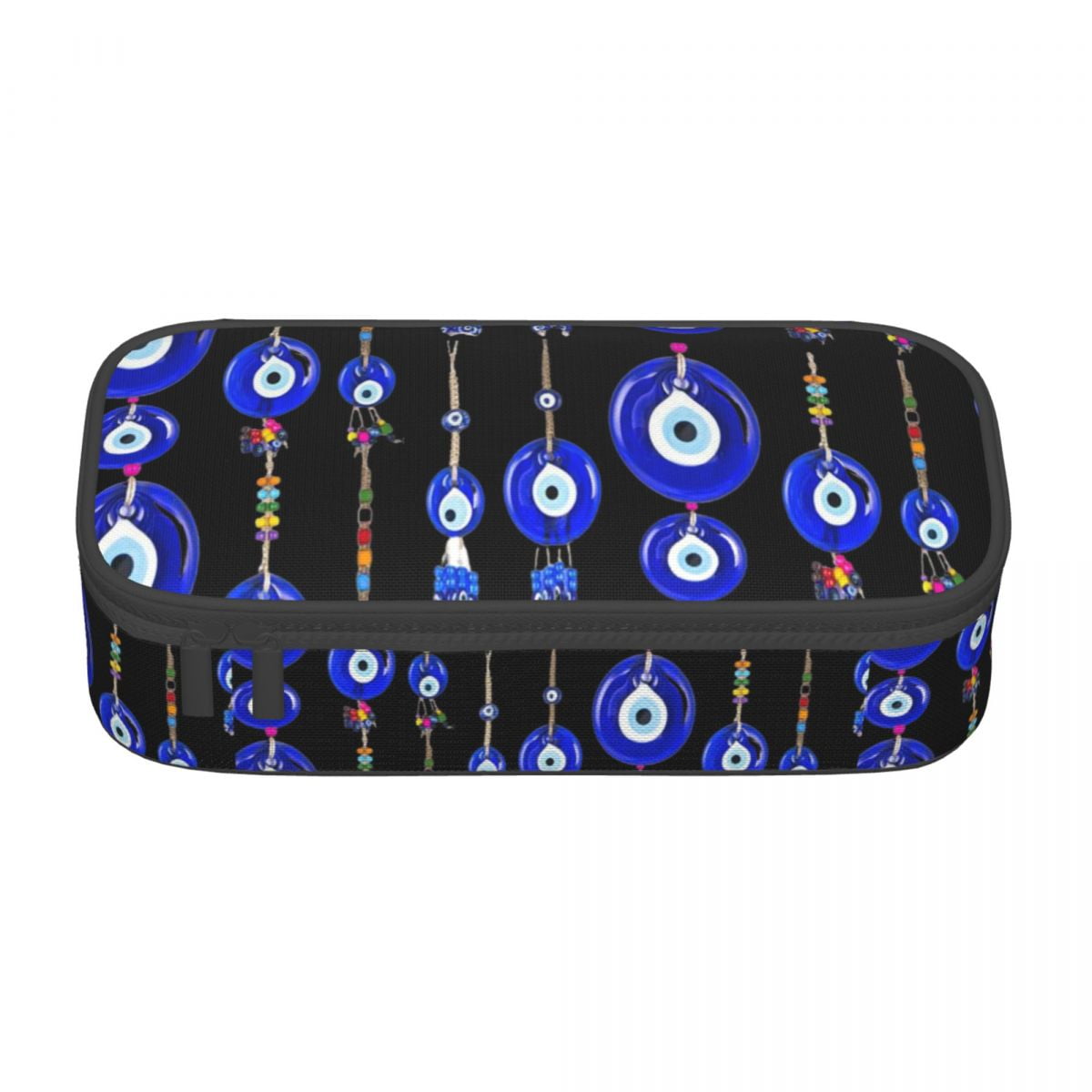 Customized Evil Eye Hanging Beads In Blue And Gold Kawaii Pencil Case ...