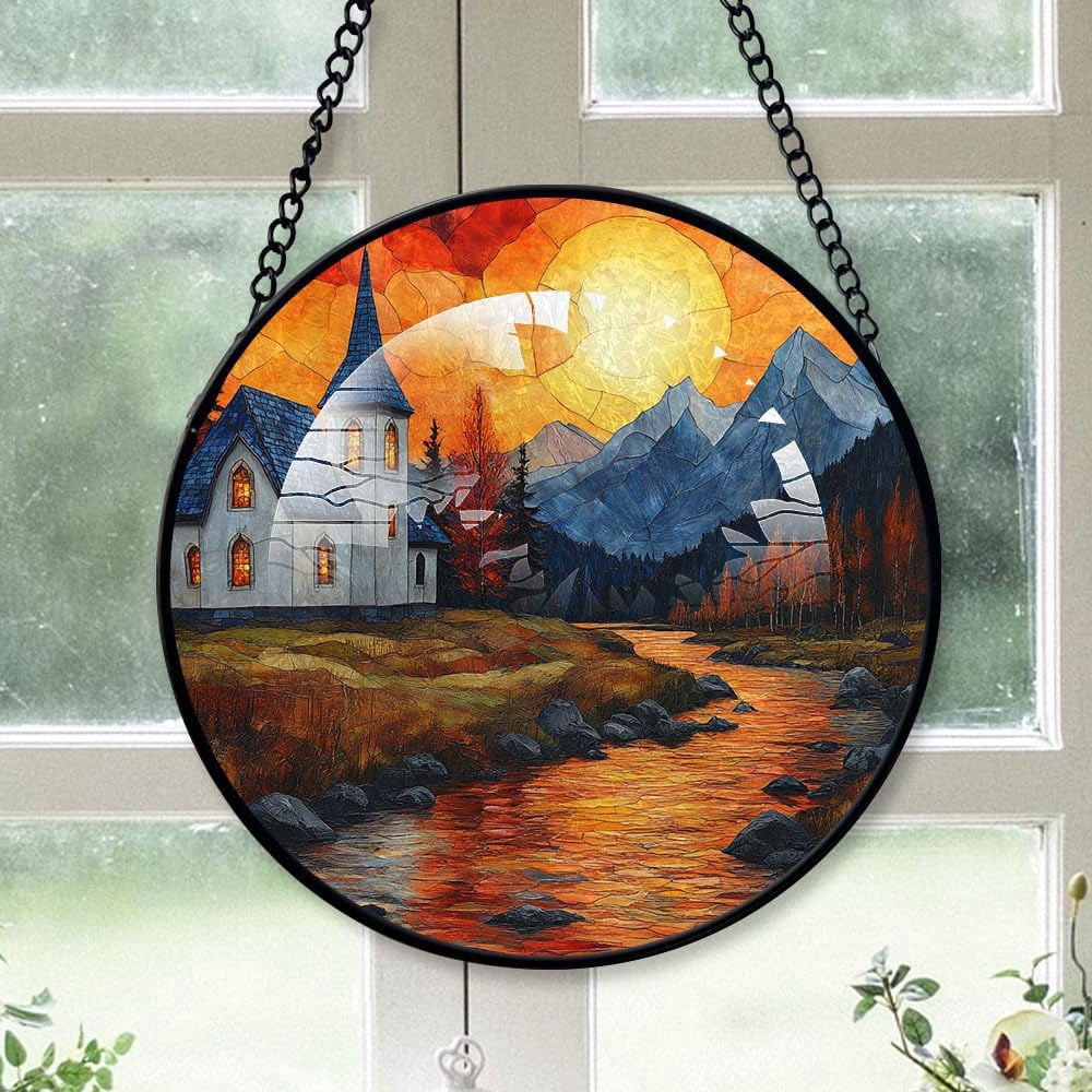 Customized Faithful Church Suncatcher Stained Glass, Faithful Church ...