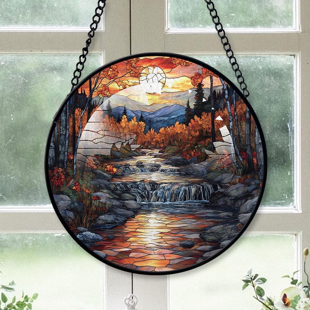 Customized Fall-Inspired Stained Glass, Fall-Inspired Suncatchers, Fall ...