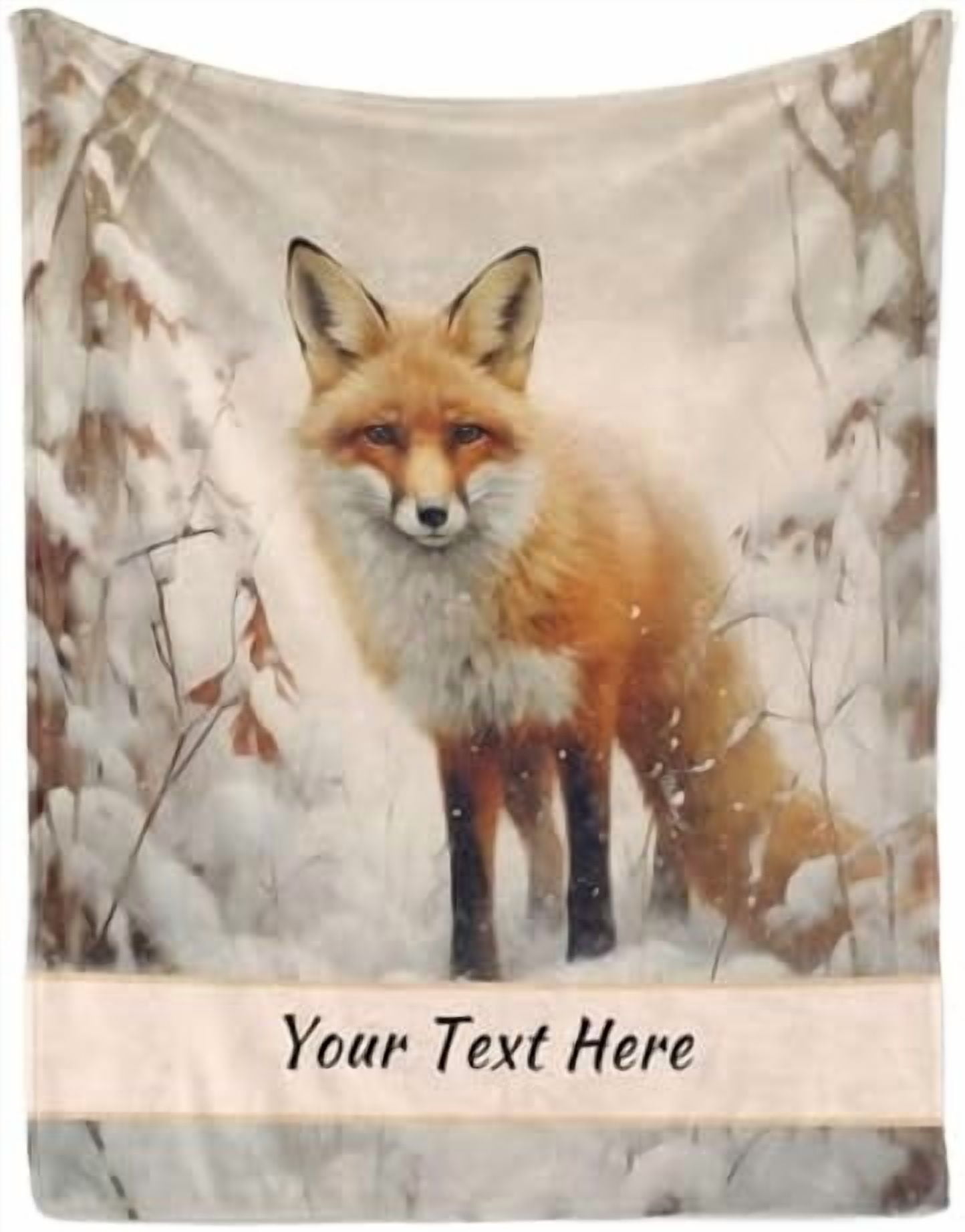 Customized Fox Blankets and Throws, Personalized Blanket with Name for ...