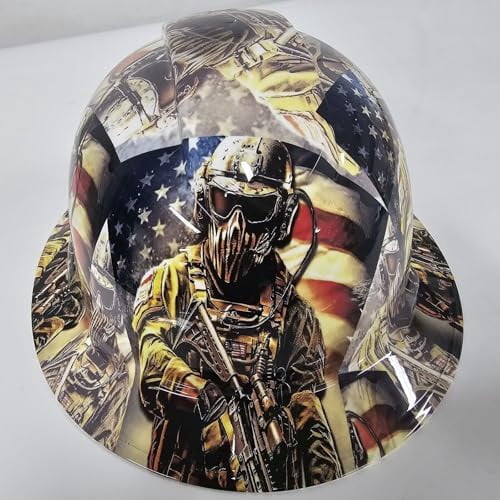 Customized Full Brim Soldier Hard Hat with Ratcheting Suspension ...