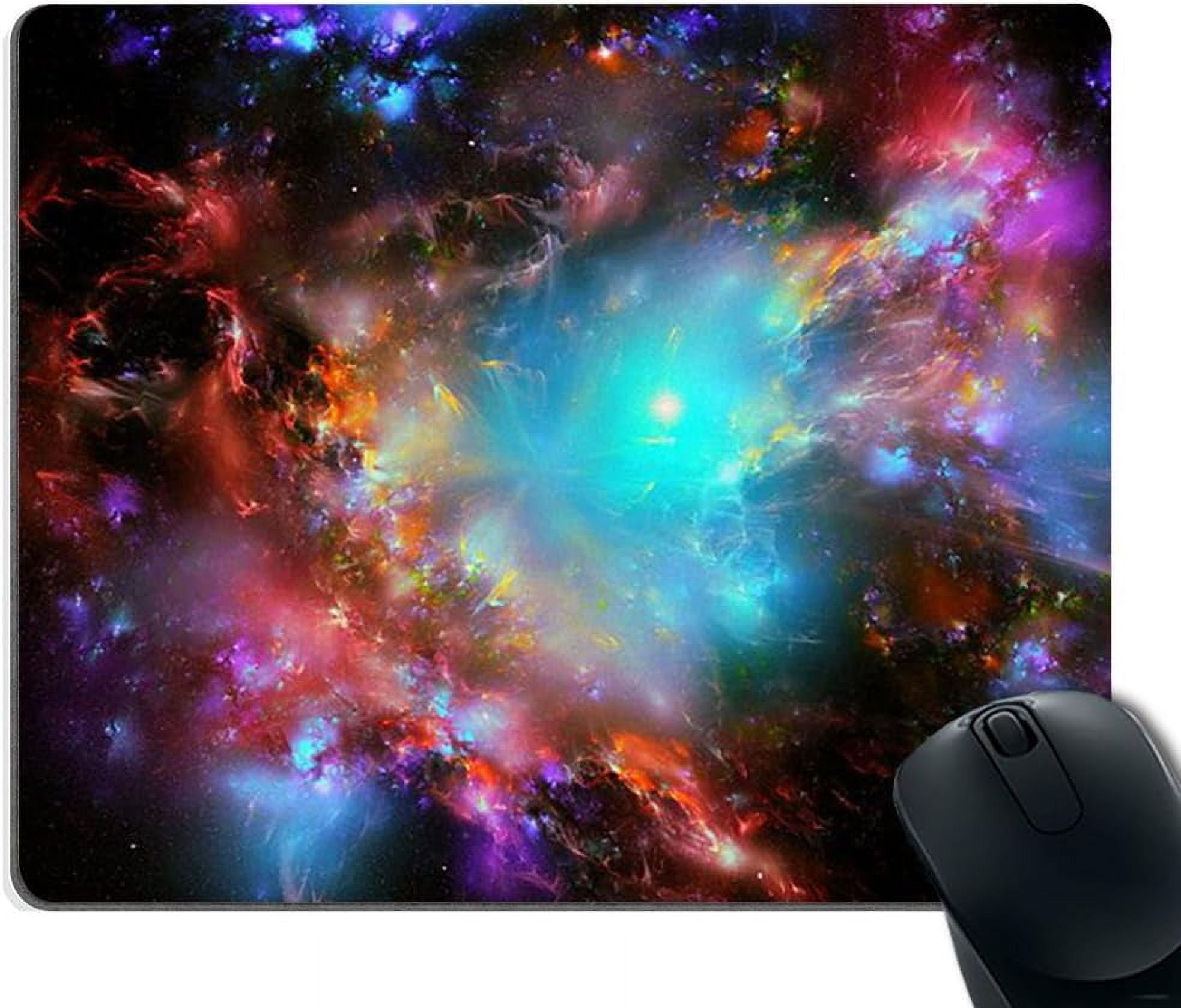 Customized Galaxy Mouse Pad Rectangle NonSlip Rubber Base Incredibly Beautiful Spiral Galaxy ...