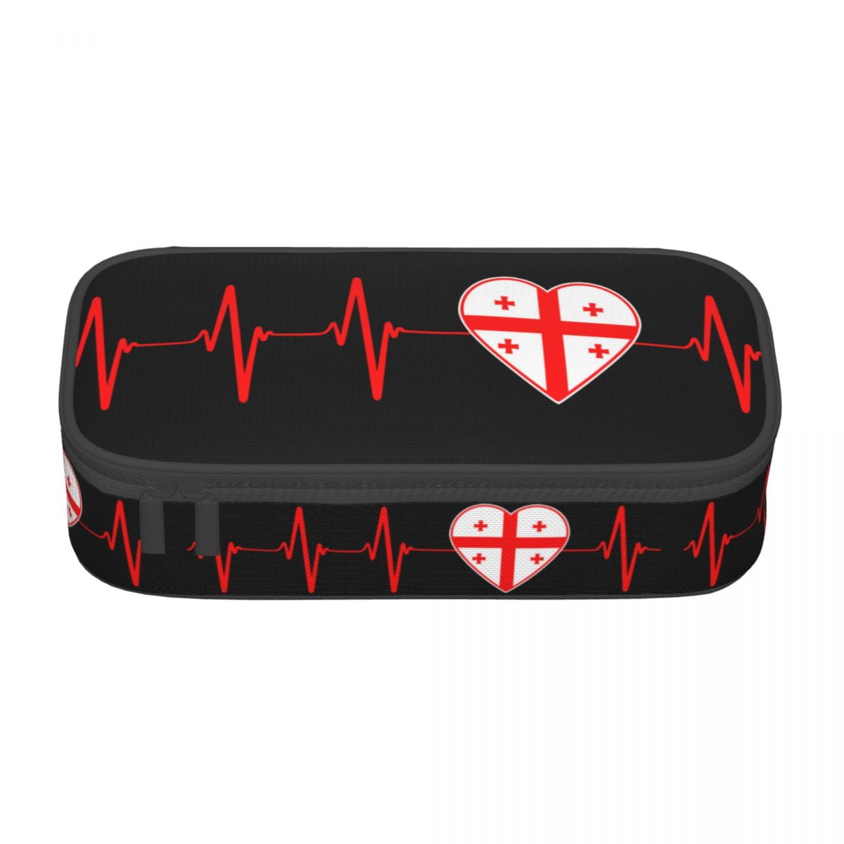 Customized Georgia Flag Cute Pencil Case Large Capacity Georgian Pride ...