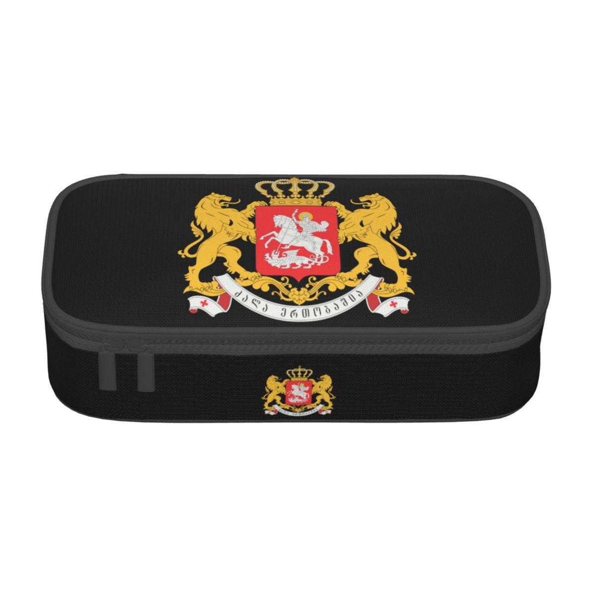 Customized Georgia Flag Cute Pencil Case Large Capacity Georgian Pride ...