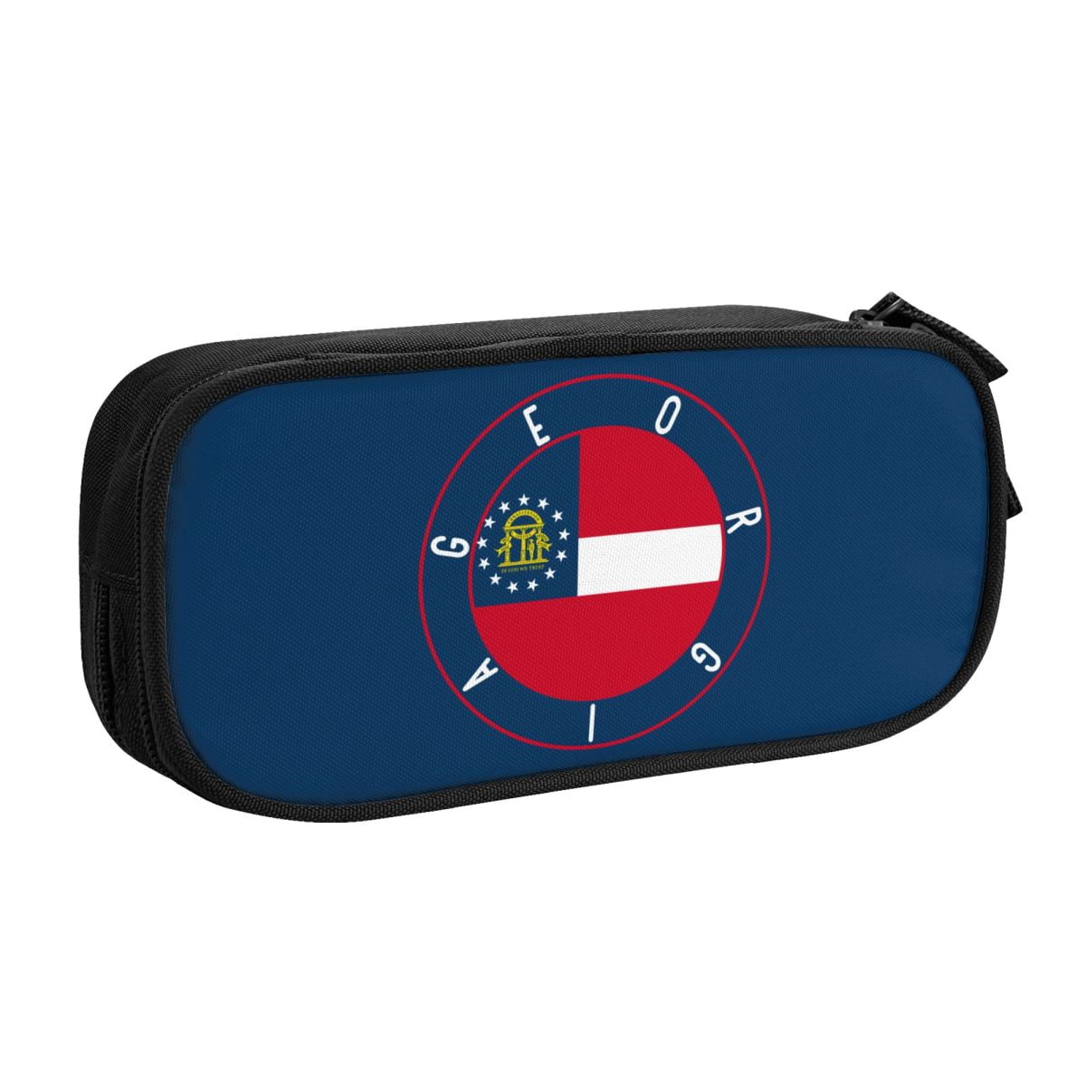 Customized Georgia Flag Decal Kawaii Pencil Case Large Capacity ...