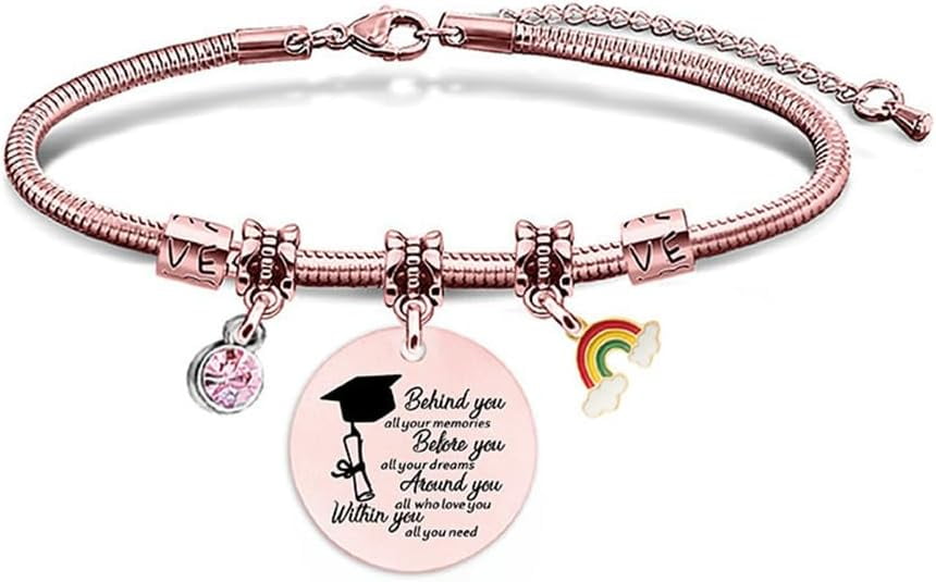 Customized Graduation Bracelet with Crystal,Personalized Bracelet for ...