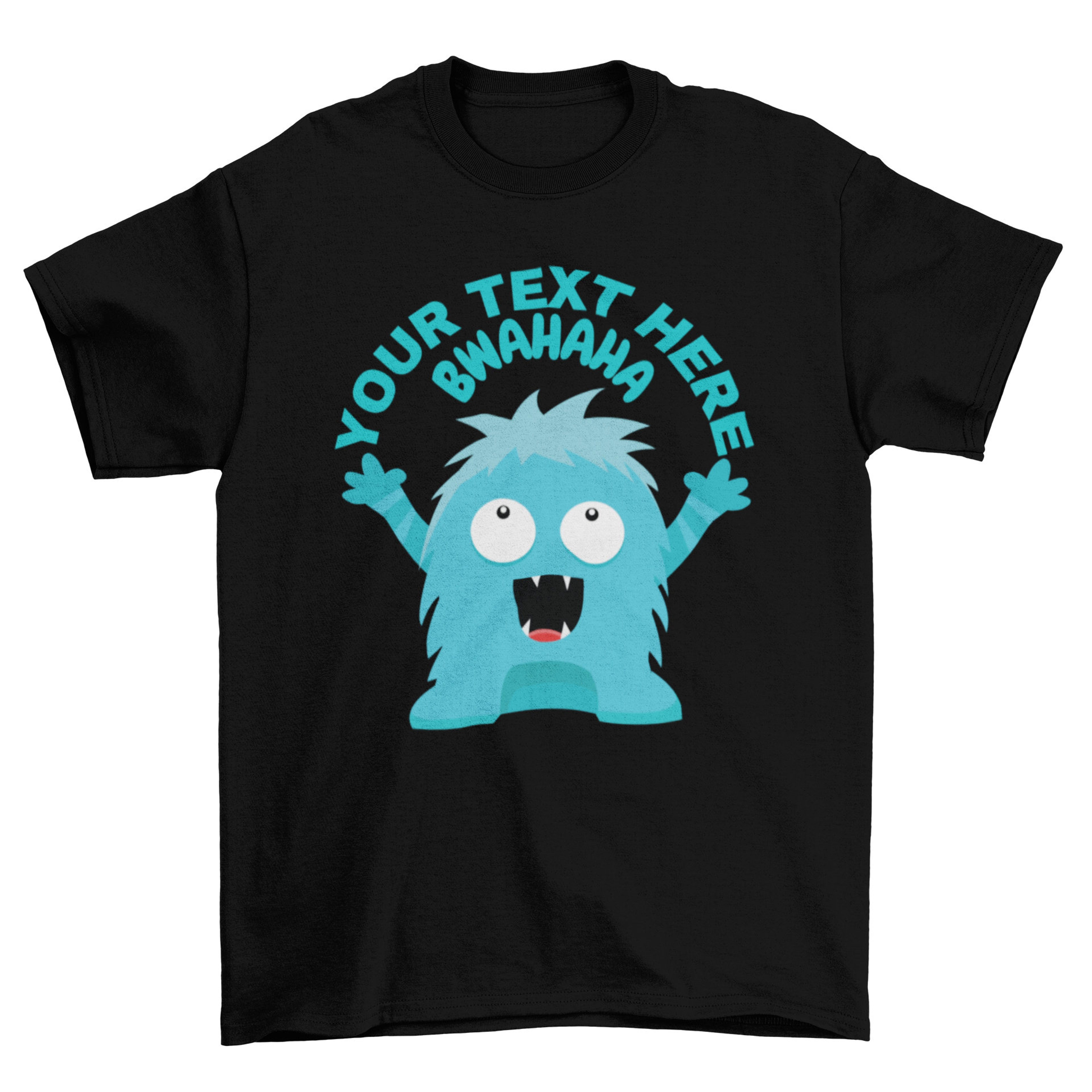 Customized Halloween Blue Monster Laughing T-shirt, Laughing Monster T ...