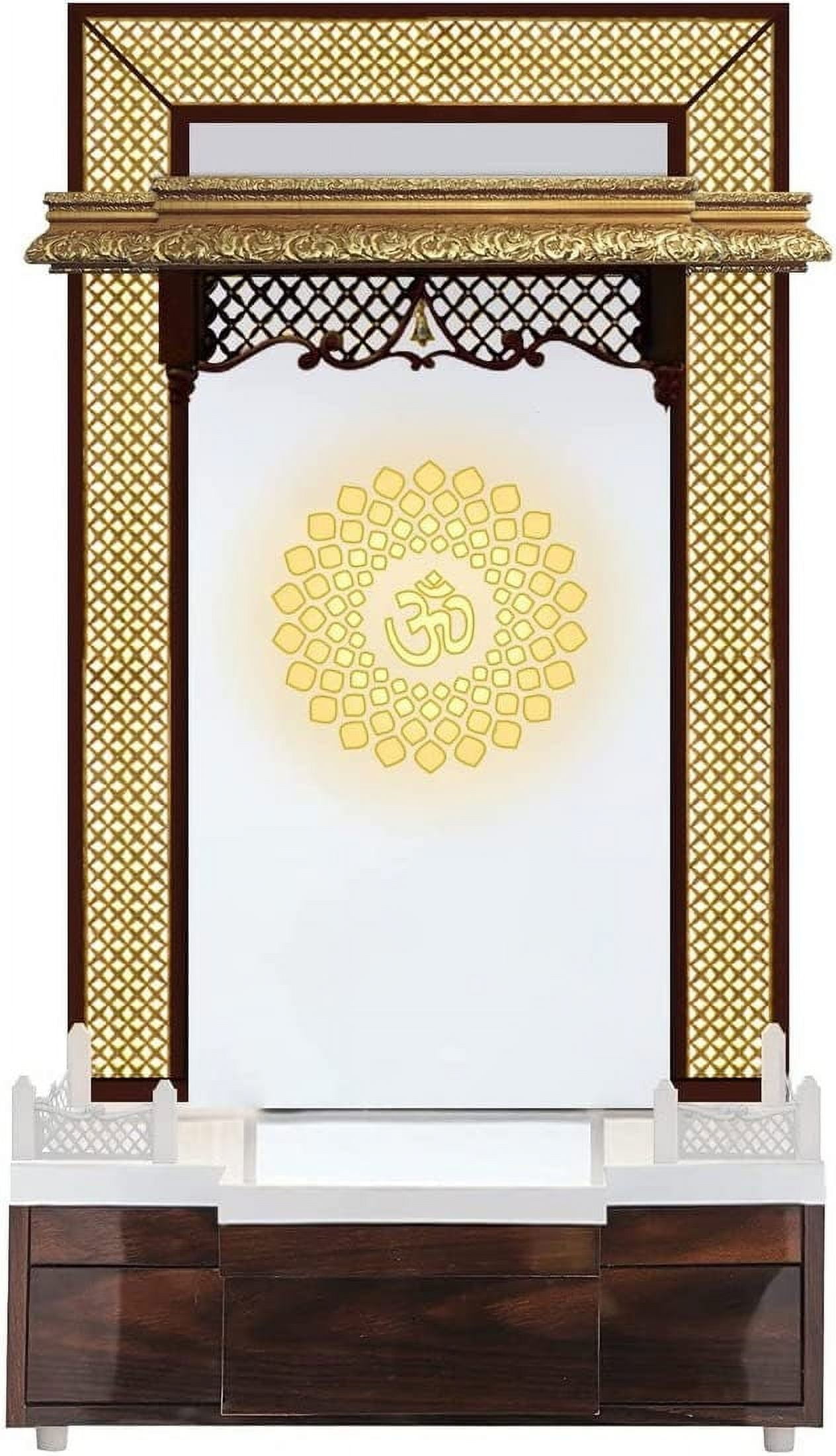 Customized Handmade Wooden MDF Mandir for Home/Temple Home/Pooja Mandir ...