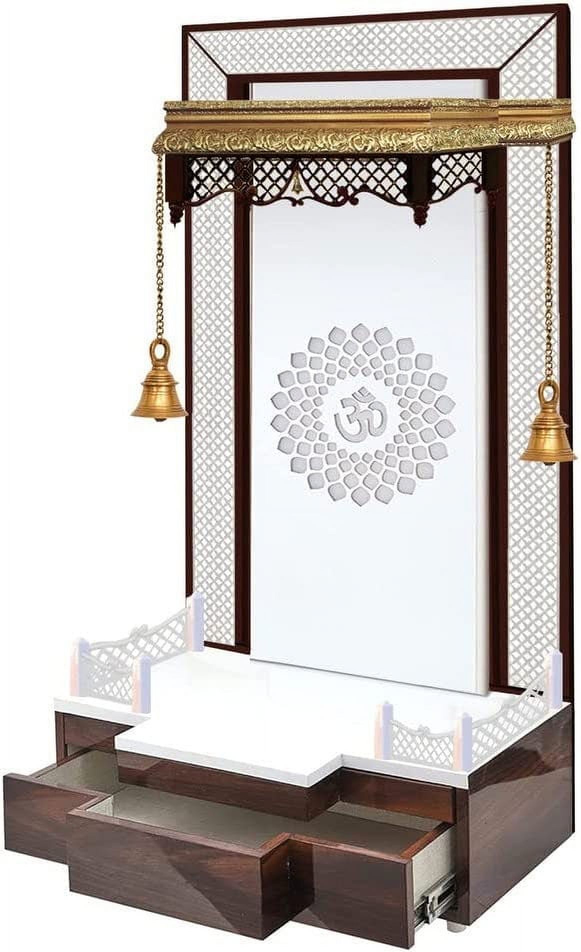 Customized Handmade Wooden MDF Mandir for Home/Temple Home/Pooja Mandir ...