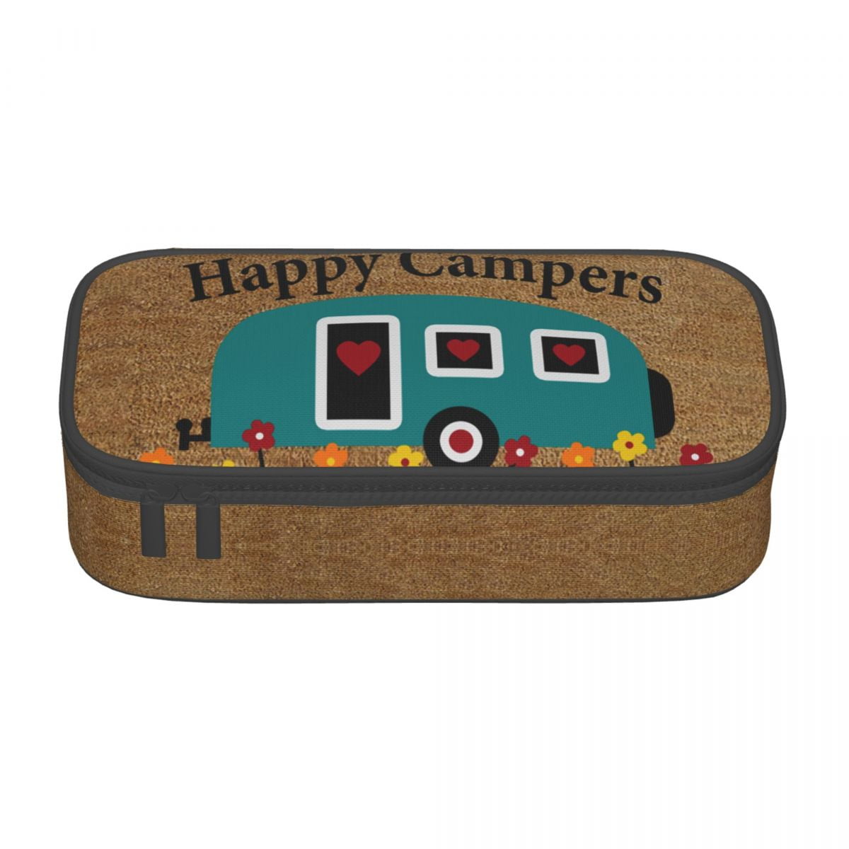 Customized Happy Camper Cute Pencil Case Gilrs Large Capacity Camping ...
