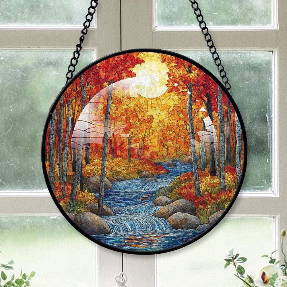 Customized Horizon Sunset Suncatcher Stained Glass, Horizon Sunset ...