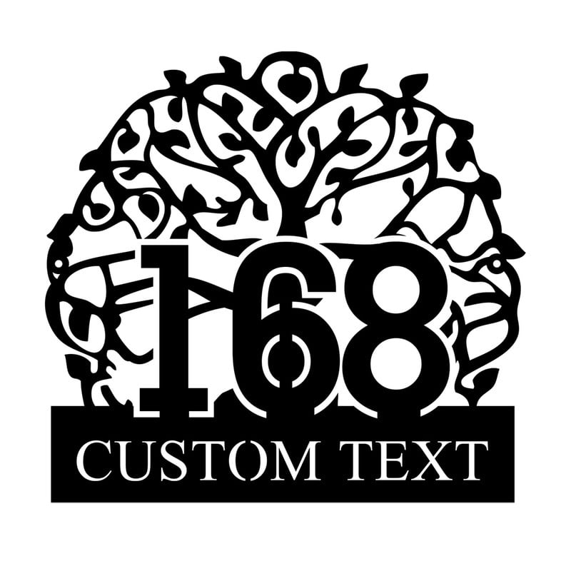 Customized House Numbers and Letters Doorplate, Name Address Plaque ...