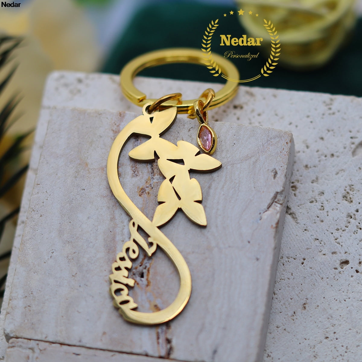 Customized Infinity Forever Love Nameplate Keyring Custom Name Number 8 ...