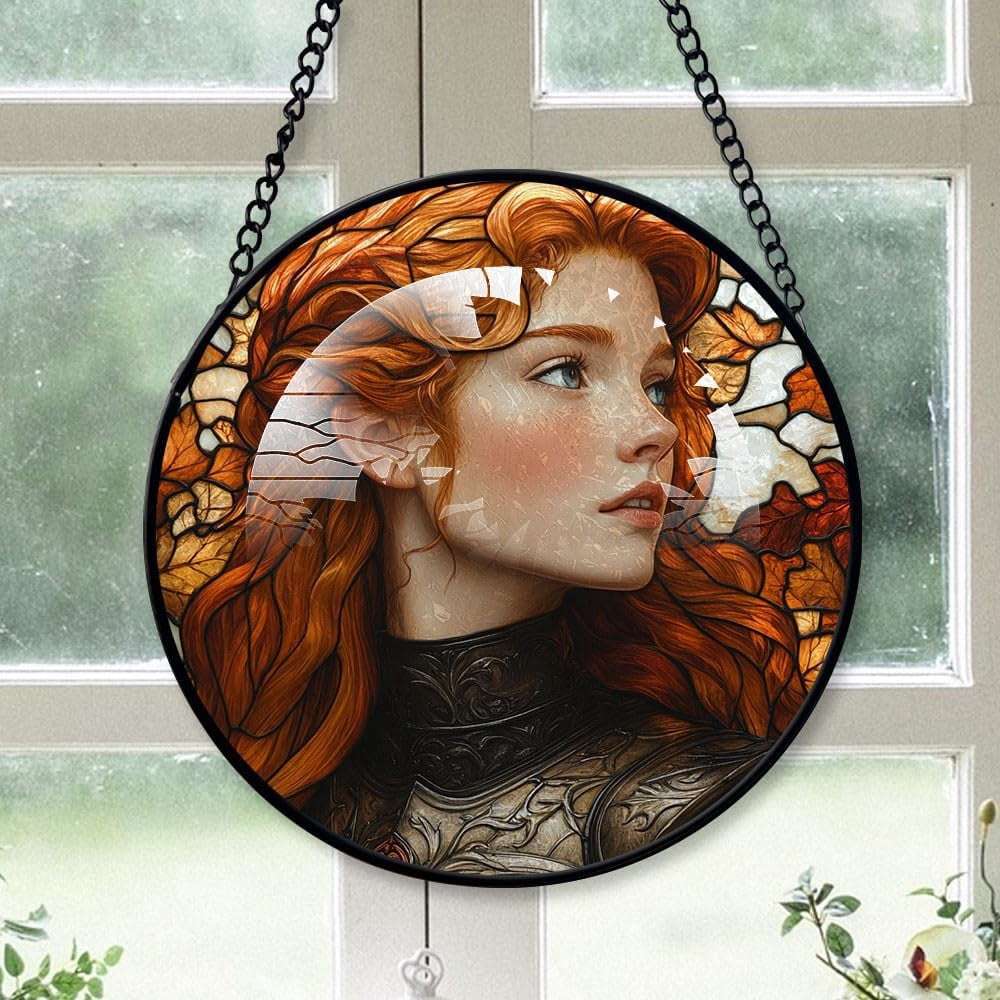 Customized Joan of Arc Stained Glass Window Hangings, Joan of Arc ...