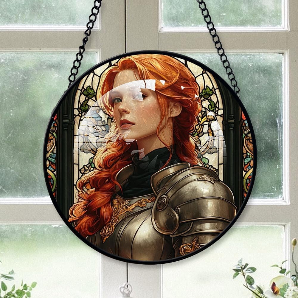 Customized Joan of Arc Stained Glass Window Hangings, Joan of Arc ...