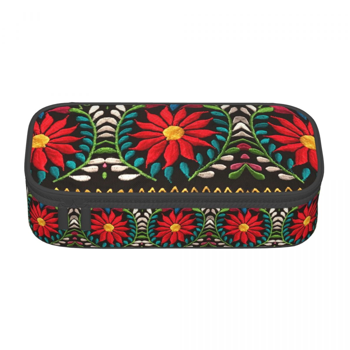 Customized Kawaii Mexican Flowers Art Pencil Case for Big Capacity ...