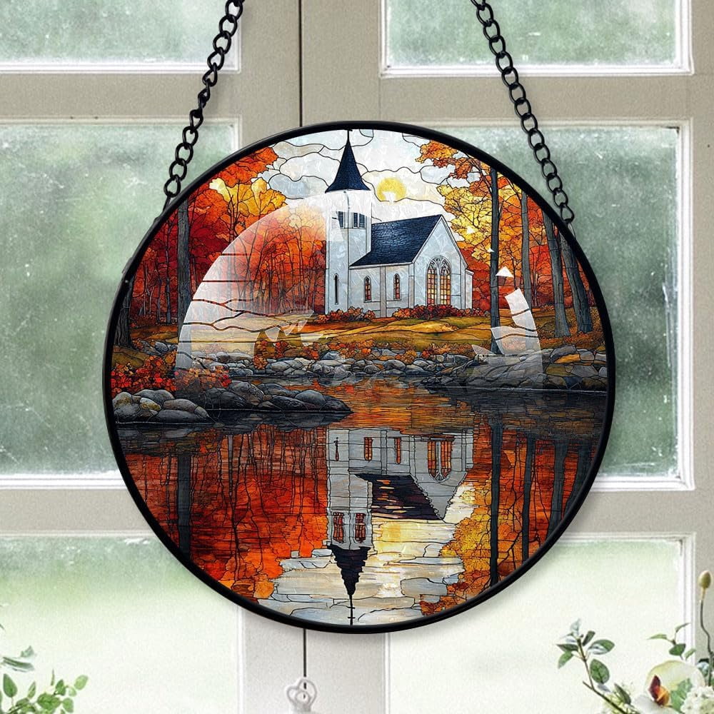 Customized Landscape Stained Glass, Landscape Suncatchers, Landscape ...