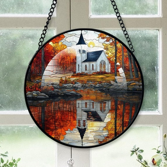 Customized Landscape Stained Glass, Landscape Suncatchers, Landscape ...