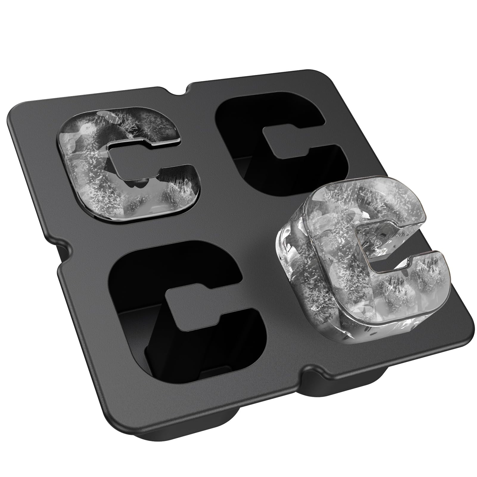 Customized Letter C Ice Cube Mold -Letter Silicone Ice Mold for Custom ...