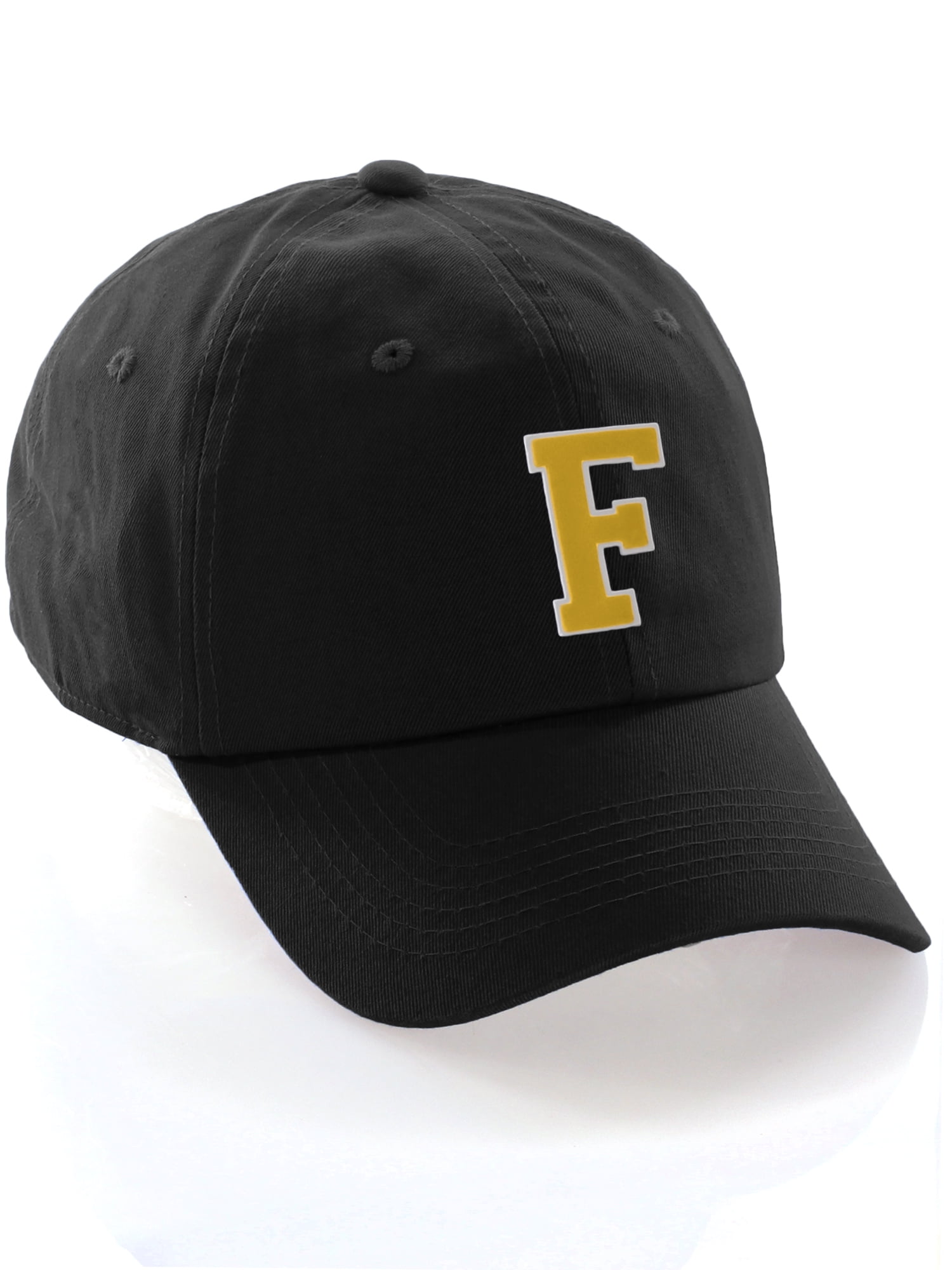 Customized Letter Intial Baseball Hat A to Z Team Colors, Black Cap ...