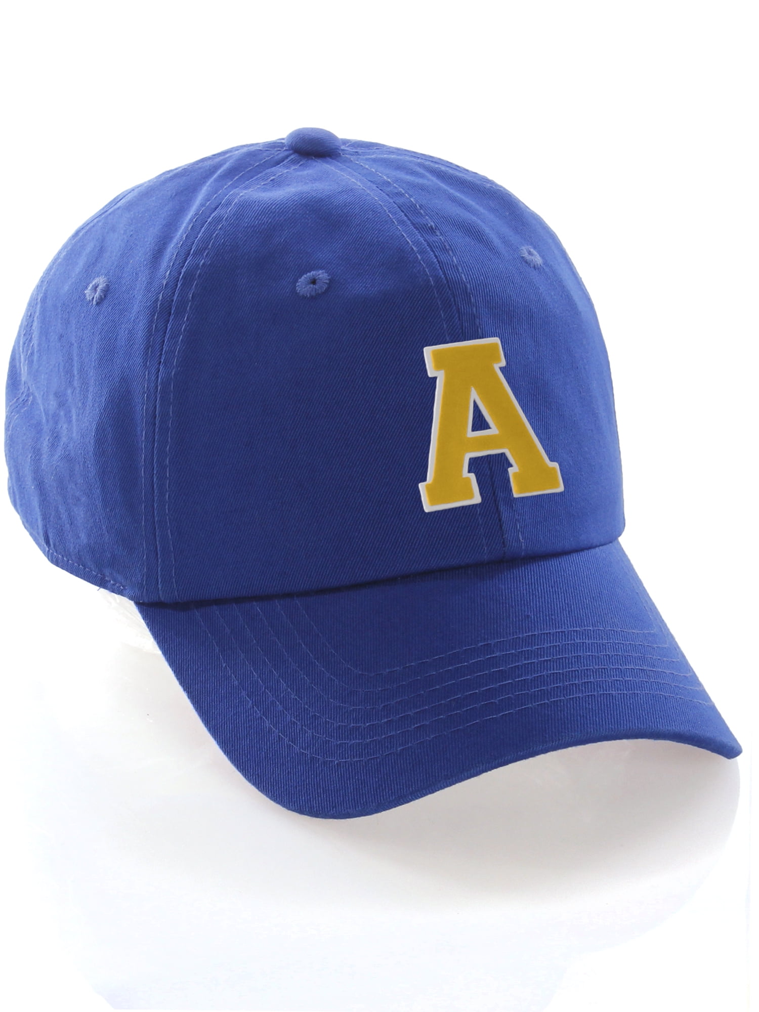 Customized Letter Intial Baseball Hat A to Z Team Colors, Blue Cap ...