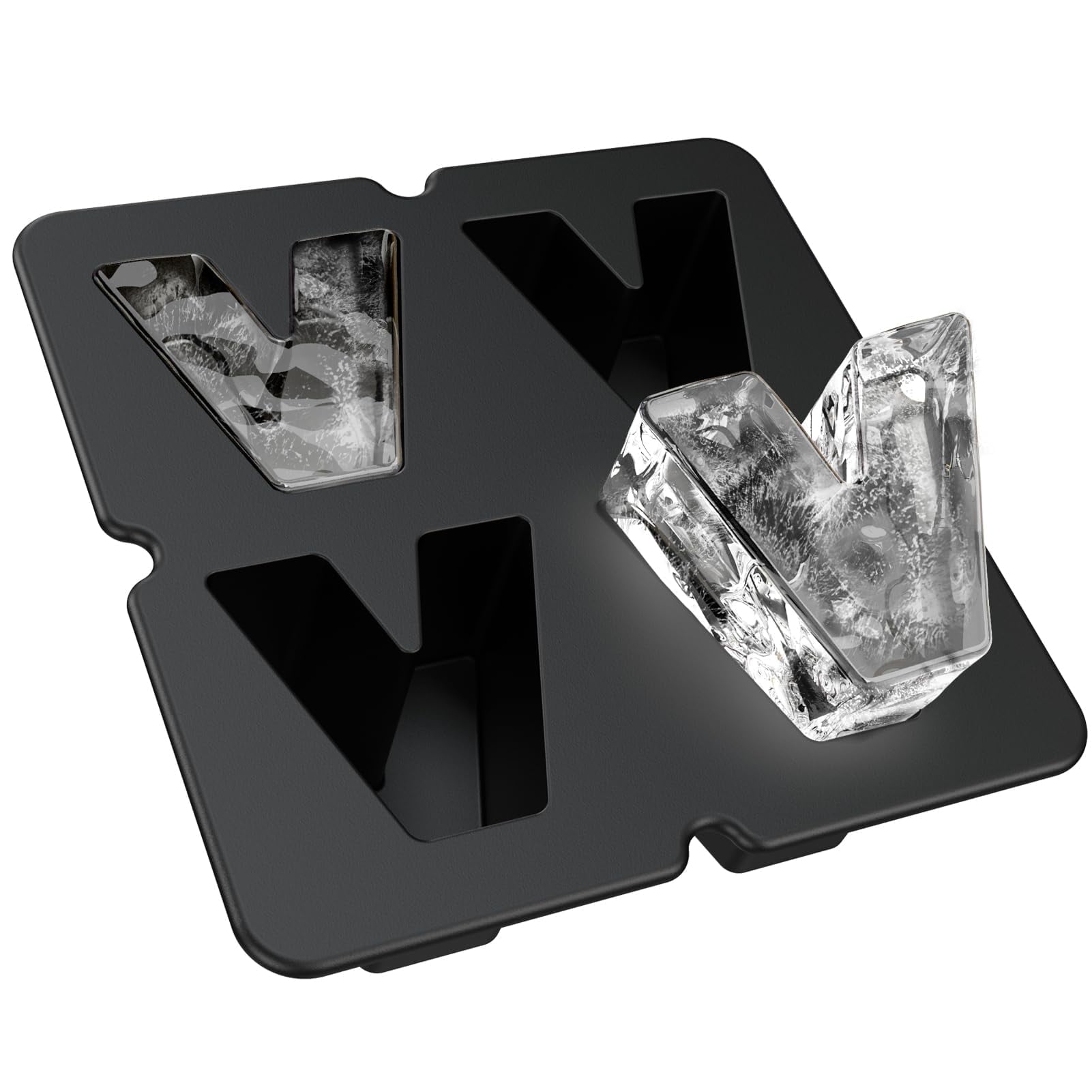 Customized Letter V Ice Cube Mold -Letter Silicone Ice Mold for Custom ...