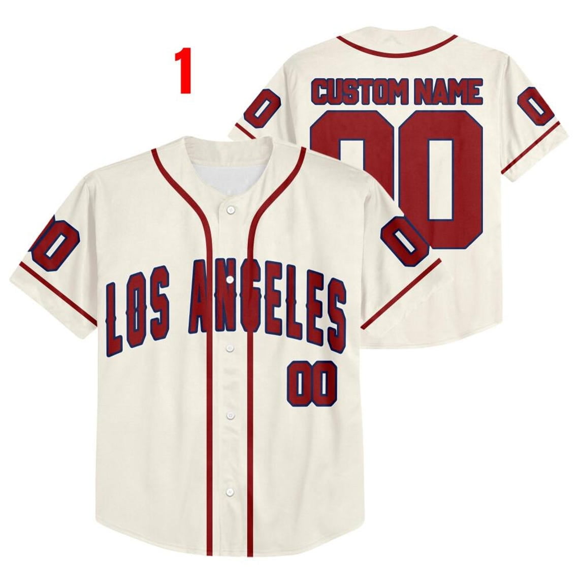 Customized Los Angeles Baseball Team Baseball Jersey, Personalized Name ...