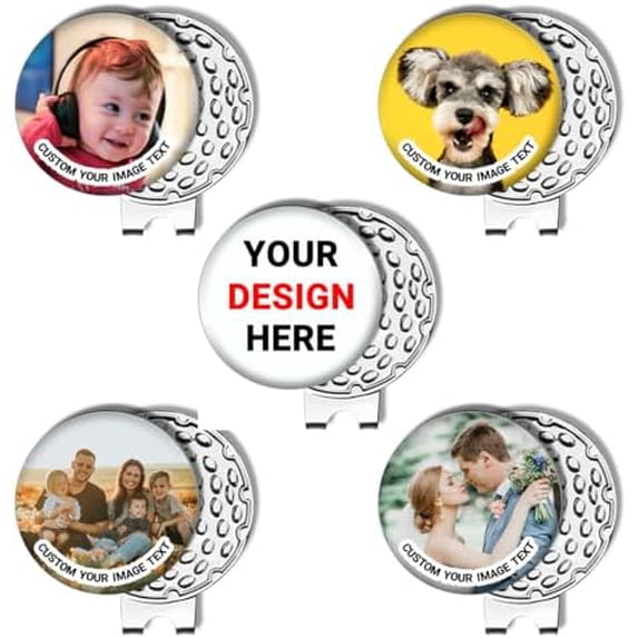 Customized Magnetic Golf Ball Markers Hat Clip - Personalized Logo ...
