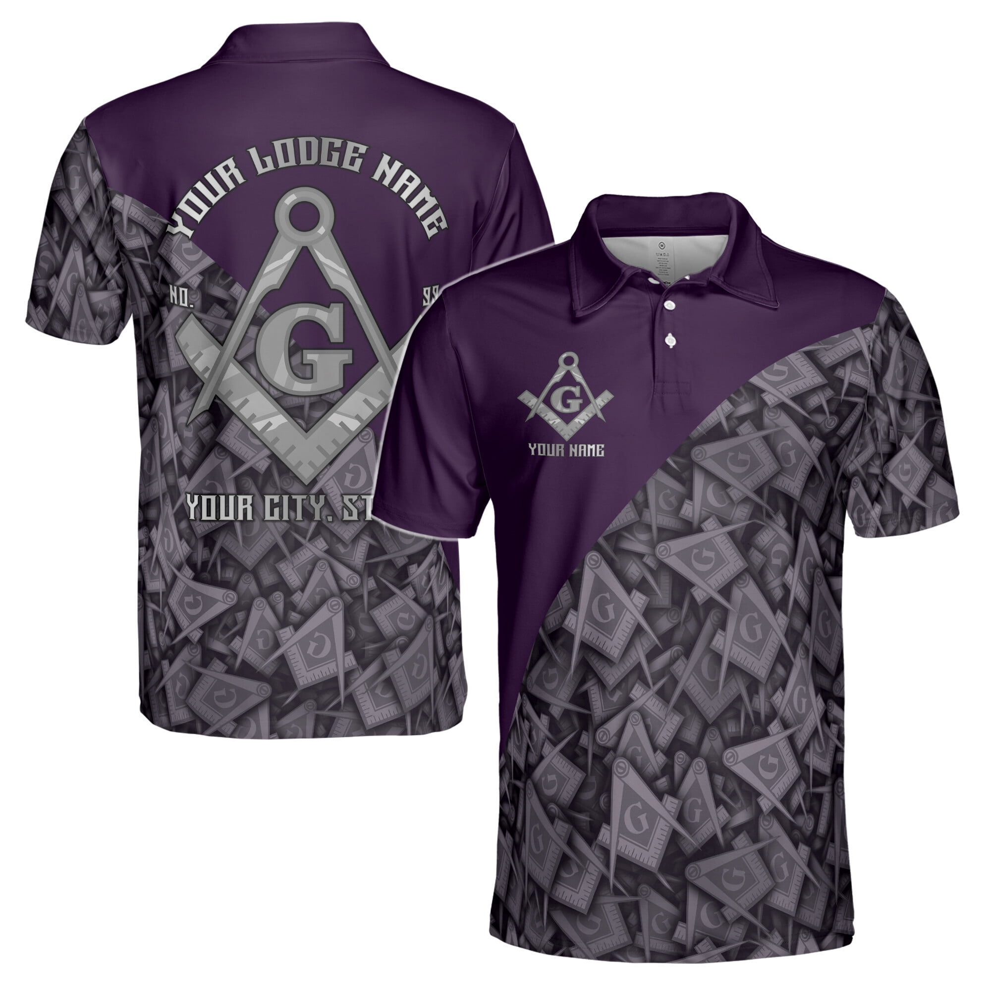 Customized Masonry Master Mason Multi-color Men's Polo Shirt S-5XL ...