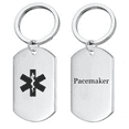 Customized Medical Alert ID Pacemaker Awareness Keychain Personalized ...