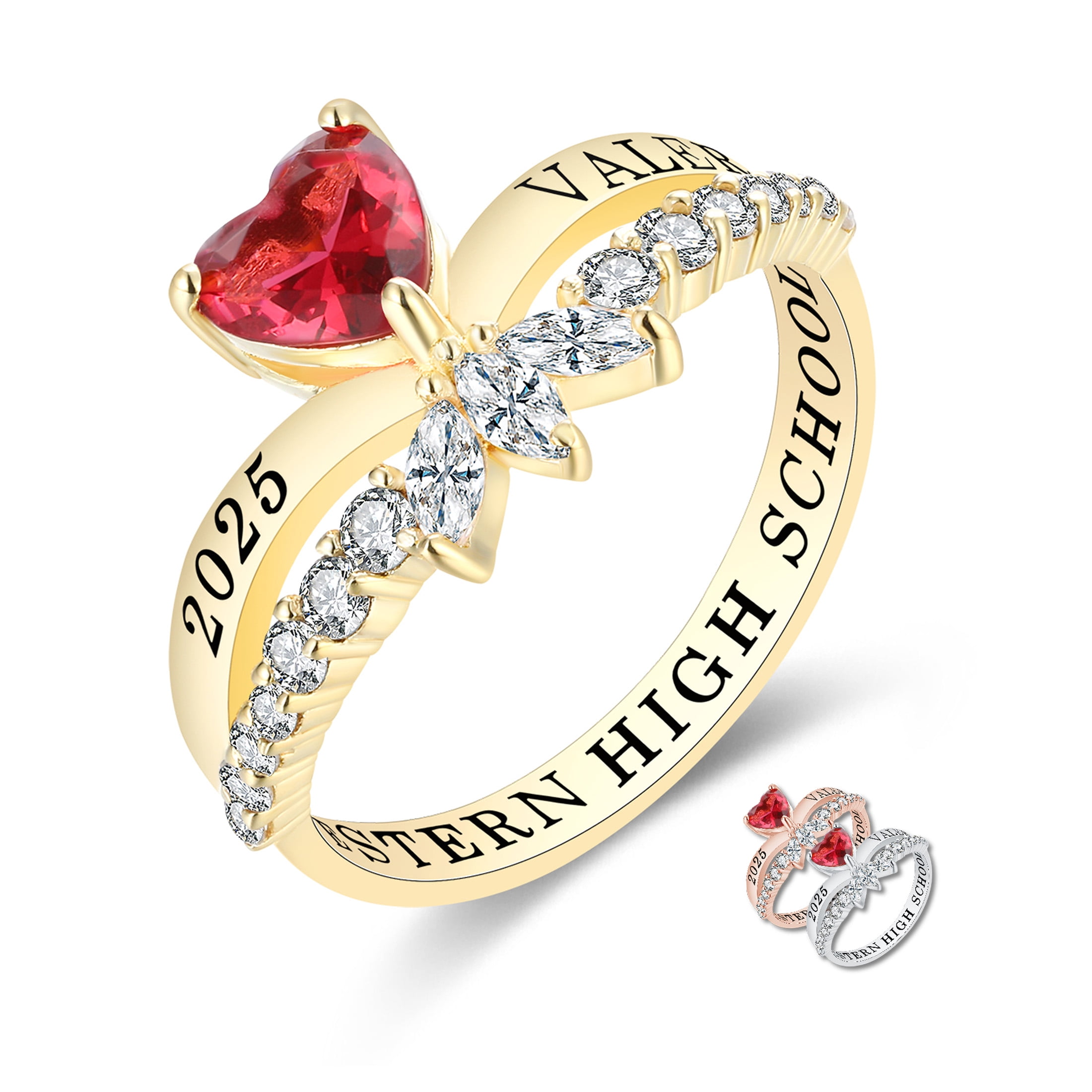 Mementos Jewelry USA Custom Heartbeat Sterling Silver Birthstone Class ...