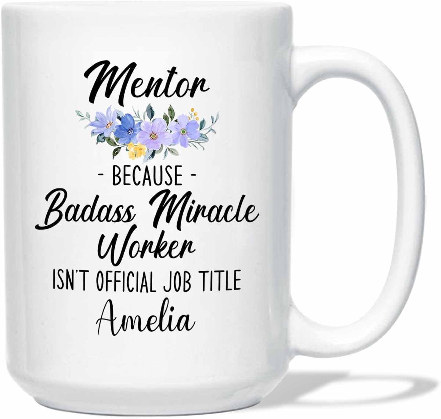 Customized Mentor Noun Coffee Cups With Name, Mentor Definition ...