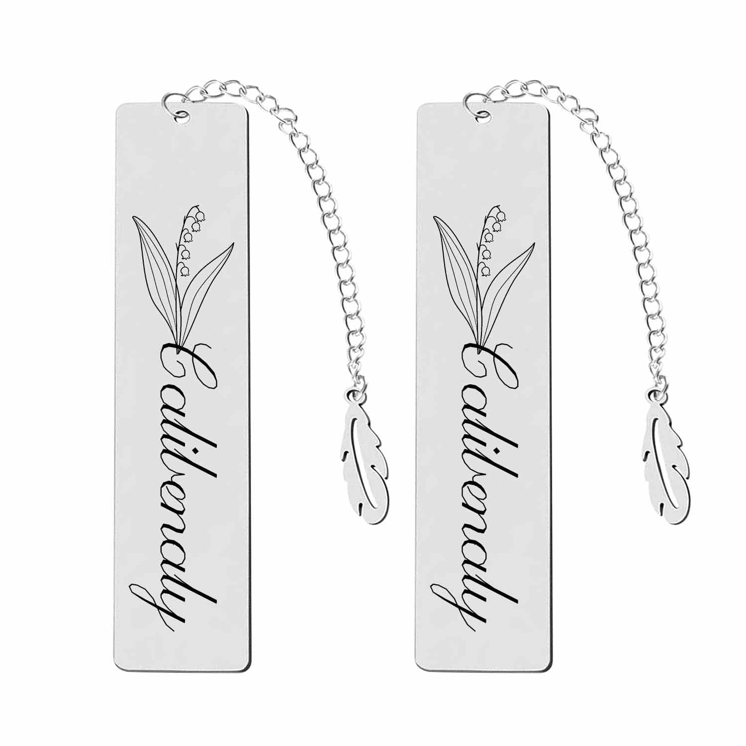 Customized Metal Book Marks, Stainless Steel Leaf Pendant Book Mark ...