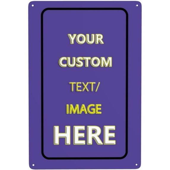 Customized Metal Signs, Personalized Tin Signs with Picture Text Logo ...