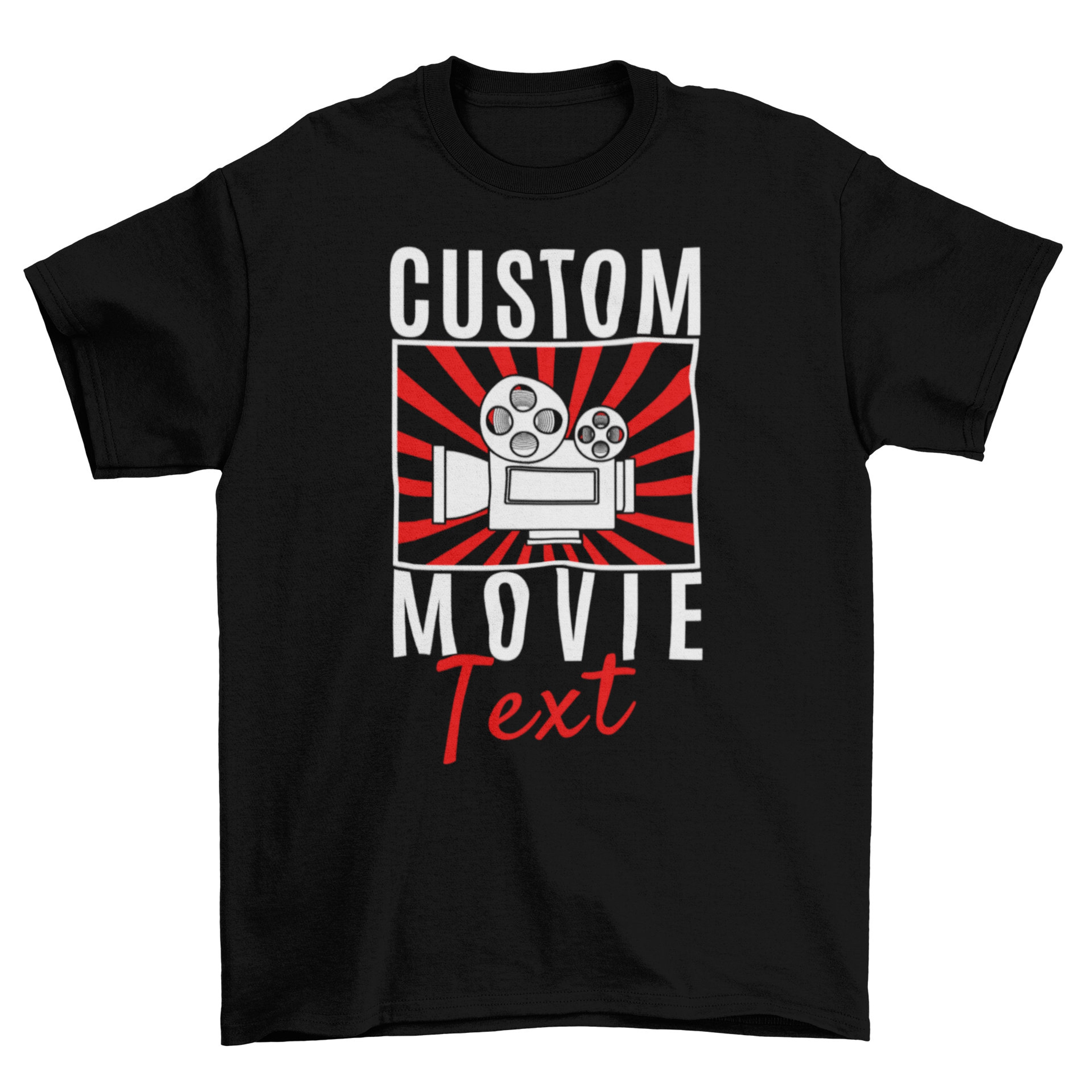 Customized Movie Shirt, Camera, Custom Text, Custom Shirt Cool Design ...