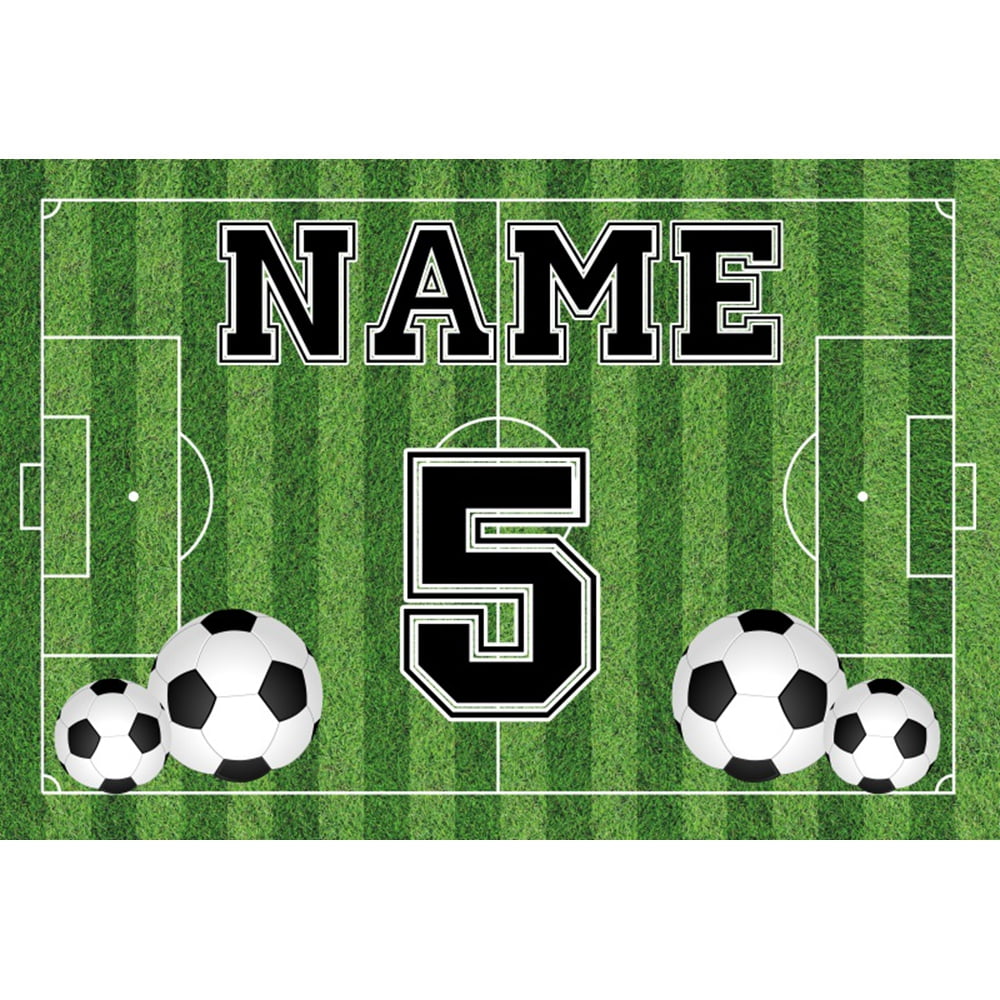 Customized Name Boy Birthday Photography Backdrop Football Soccer Field ...