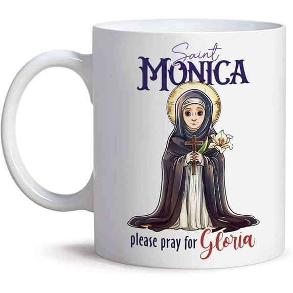 Customized Name Prayer Coffee Mug, Personalized Saint Elizabeth Ann ...