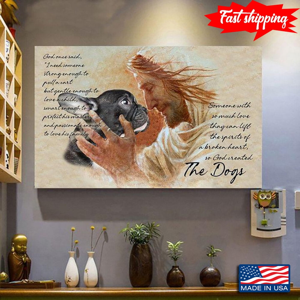 Customized Name Smiling Jesus Christ & Boston Terrier God Once Said I ...