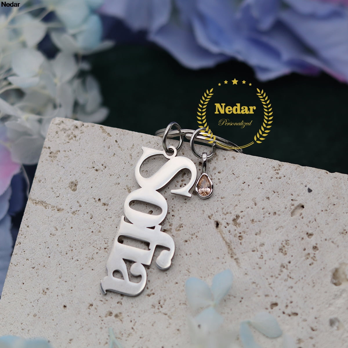 Customized Name Stainless Steel Engraved Letters Keyrings Friends ...