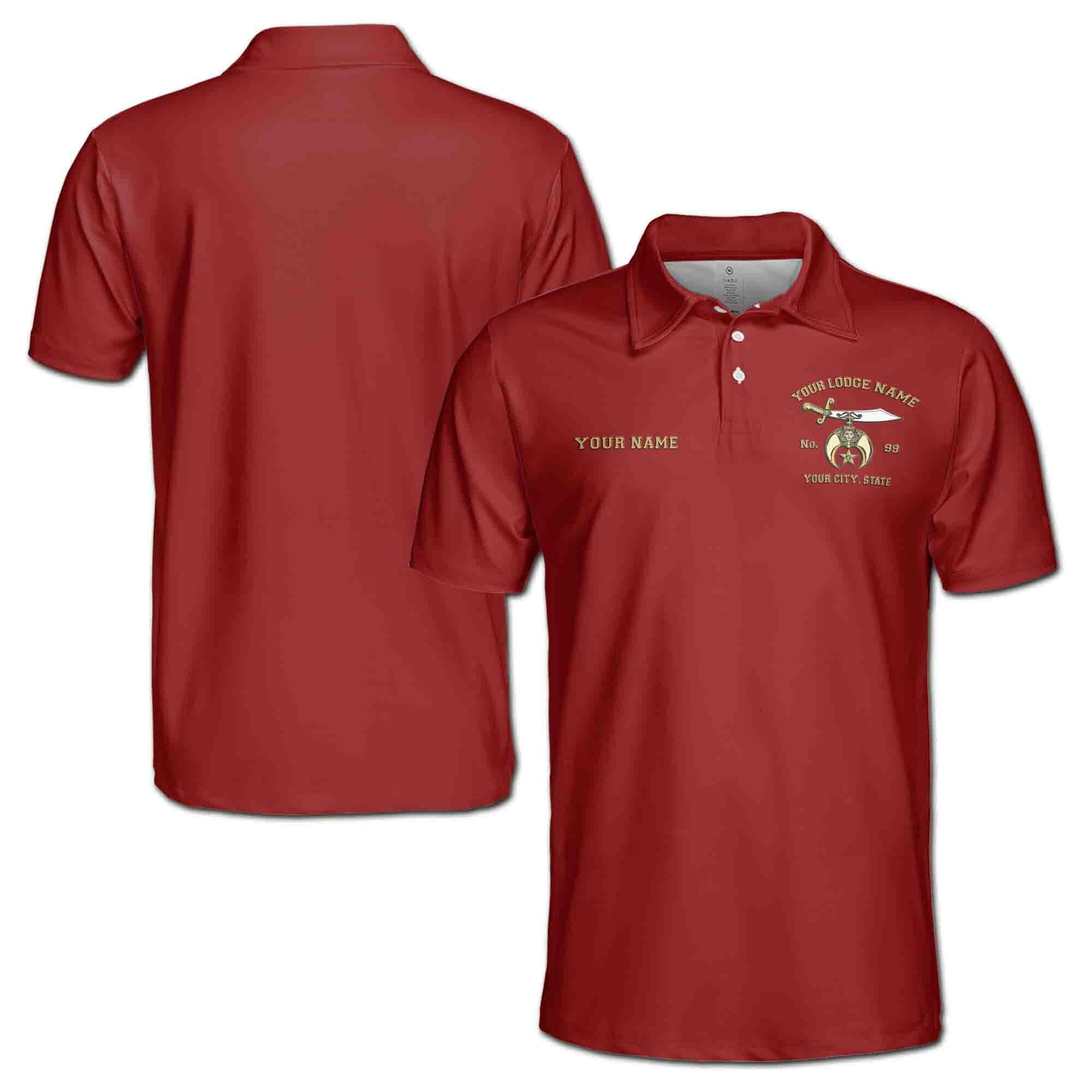 Customized Noble Shriners Proud To be A Shriner Men's Polo Shirt S-5XL ...