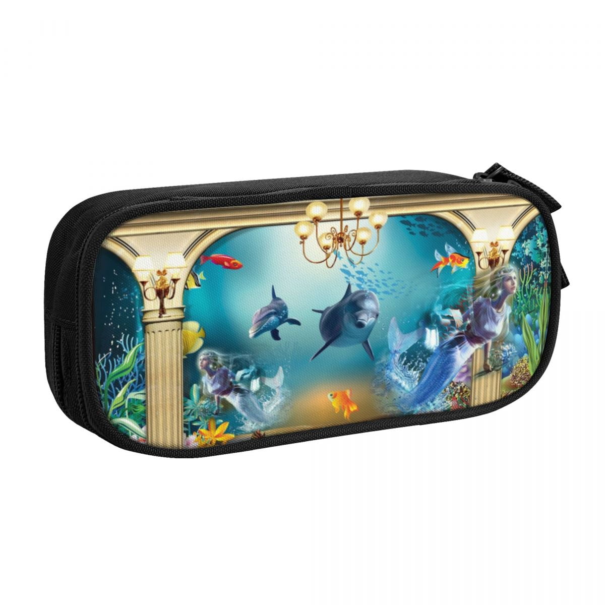 Customized Ocean Orca Pencil Case for Big Capacity s Whales Dolphins ...