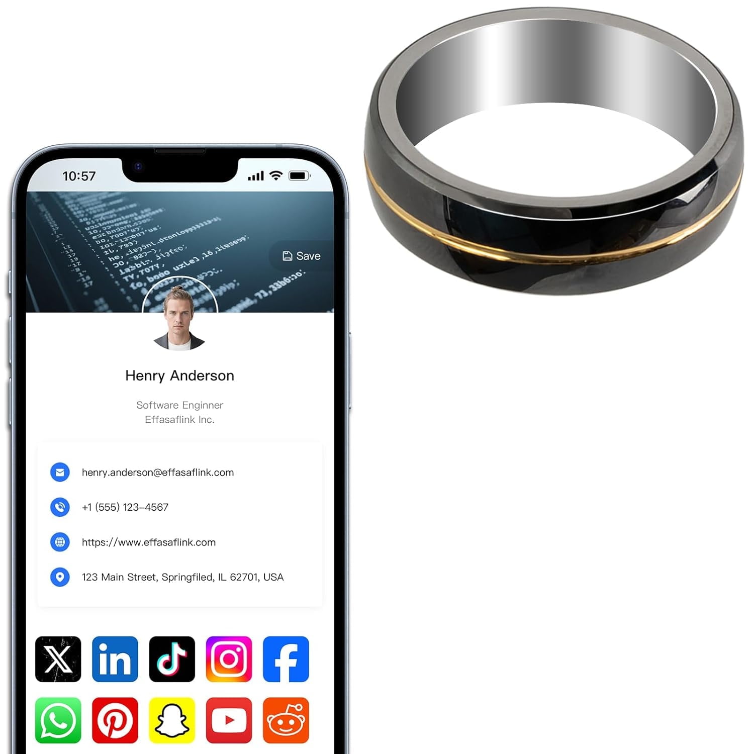 Customized Online Profile, Digital Business Card, Tungsten Steel NFC ...