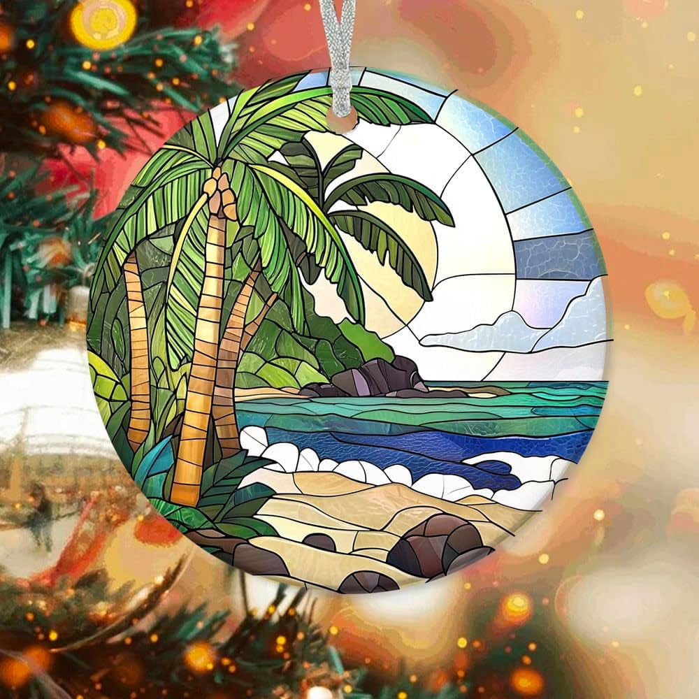 Customized Ornaments Tropical Beach, Tropical Beach Ornament, Tropical ...