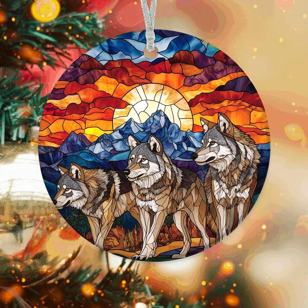 Customized Ornaments Wolf Pack, Wolf Pack Ornament, Wolf Pack Decor ...