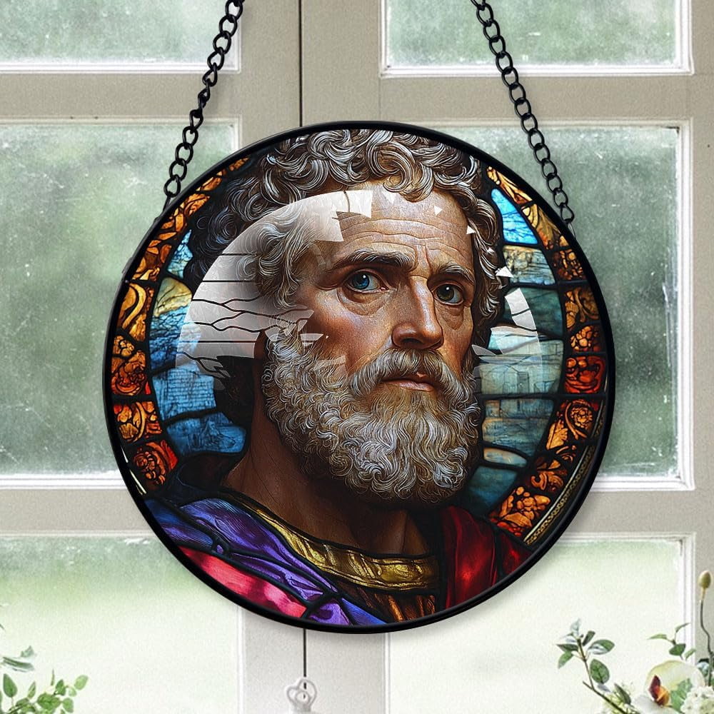 Customized Paul The Apostle Stained Glass, Paul The Apostle Glass Panel ...